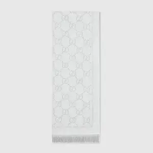 Gucci Gg Wool Scarf Wool - Grey