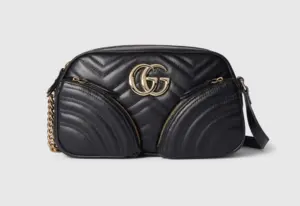 Gucci GG Marmont Small Shoulder Bag Black Leather