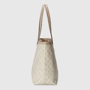 Gucci Ophidia Large Tote Bag Gg Canvas - Beige And White Canvas