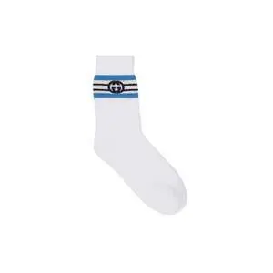 Gucci Interlocking G Stripe Cotton Socks White