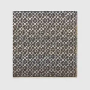 Gucci Gg Jacquard Shawl Cotton - Grey