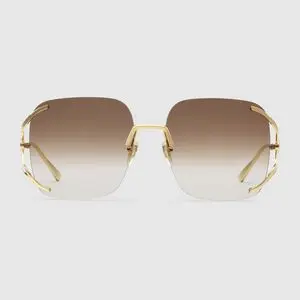 Gucci Square Frame Sunglasses - Brown