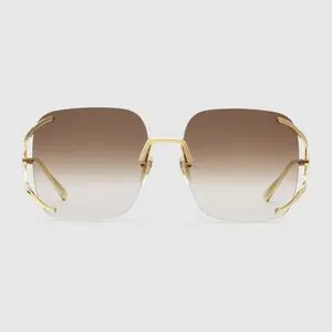 Gucci Square Frame Sunglasses - Brown