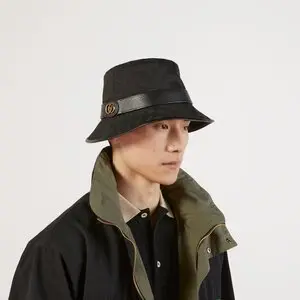 Gucci Gg Canvas Bucket Hat - Black