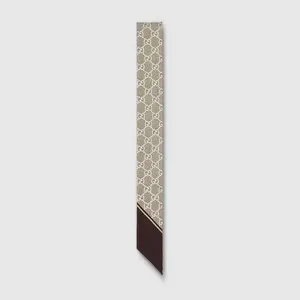 Gucci Printed Silk Ribbon Silk - Beige