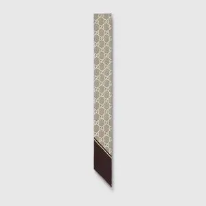 Gucci Printed Silk Ribbon - Beige