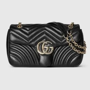 Gucci Gg Marmont Medium Shoulder Bag - Black