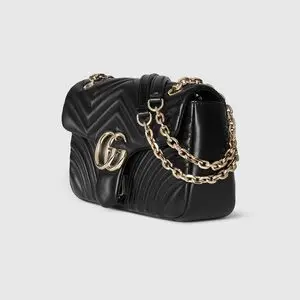 Gucci Gg Marmont Medium Shoulder Bag - Black