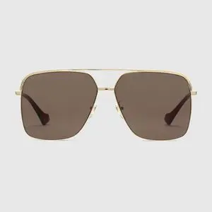 Gucci Specialized Fit Navigator Sunglasses - Gold