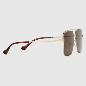 Gucci Specialized Fit Navigator Sunglasses - Gold