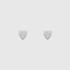 Gucci Trademark Heart Earrings - Sterling Silver