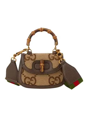 Gucci Bamboo 1947 Jumbo Gg Mini Bag - Beige