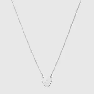 Gucci Trademark Heart Pendant Necklace - Sterling Silver