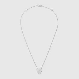 Gucci Trademark Heart Pendant Necklace - Sterling Silver