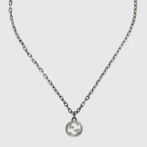 Gucci Interlocking G Pendant Necklace - Sterling Silver