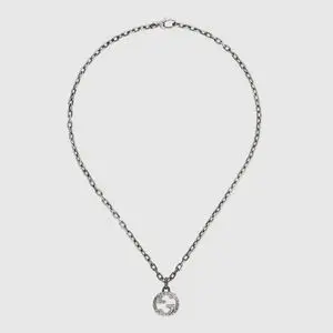 Gucci Interlocking G Pendant Necklace - Sterling Silver
