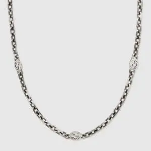 Gucci Interlocking G Chain Necklace - Silver