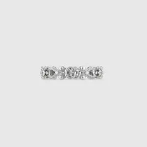 Gucci Flora Diamond 18k Ring - White Gold