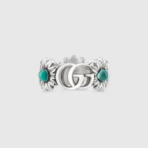 Gucci Gg Marmont Mother-of-pearl Ring - Sterling Silver
