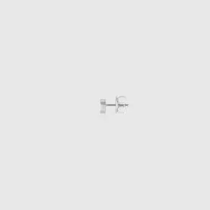 Gucci Interlocking G Stud Earrings - White Gold