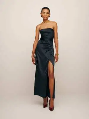 REFORMATION Barrow Silk Maxi Dress