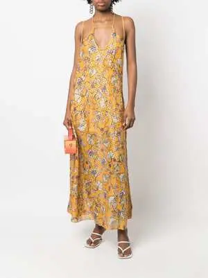 Patrizia Pepe Floral-print Silk Blend Midi Dress