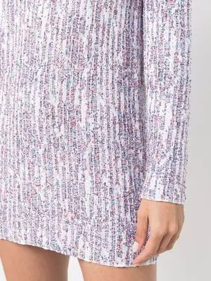 Balmain Sequin-embellished Long-sleeve Dress