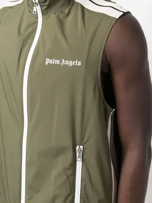 Palm Angels Stripe-trim Gilet Jacket