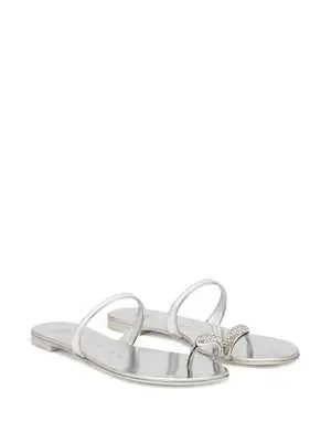 GIUSEPPE ZANOTTI Crystal-embellished Sandals - Silver