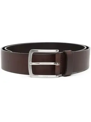 BOSS Logo-engraved Buckle Belt - Brown