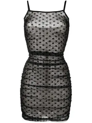 MISBHV Monogram Ruched Minidress