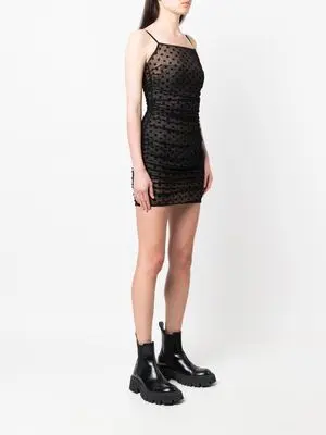 MISBHV Monogram Ruched Minidress