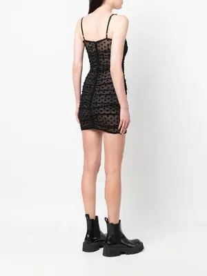 MISBHV Monogram Ruched Minidress