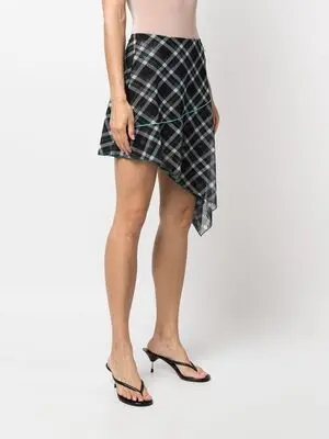 DIESEL® Asymmetric Checked Skirt