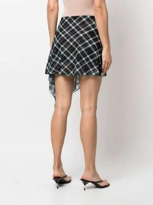 DIESEL® Asymmetric Checked Skirt