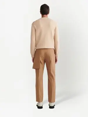 Off-White Tailored Trousers With Apron Detail