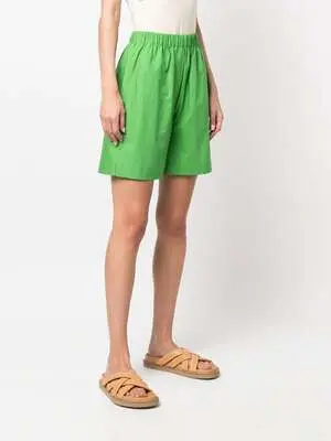 Nanushka Elasticated-waistband Cotton Shorts - Green