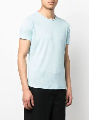 Orlebar Brown Round-neck Linen T-shirt - Blue