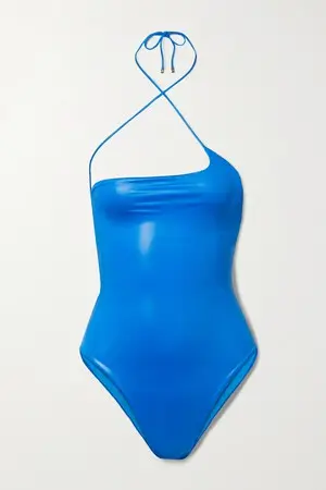 Attico Coated Halterneck Swimsuit