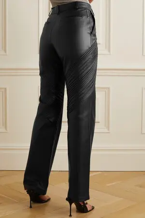 PETER DO Paneled Leather Straight-leg Pants