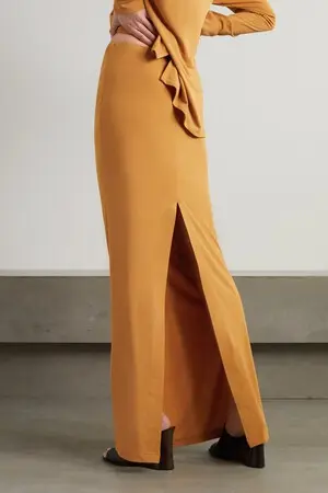 Christopher Esber Buckled Cutout Jersey Maxi Skirt