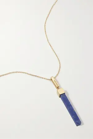 Mateo 14-karat Lapis Lazuli Necklace - Gold