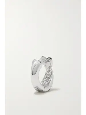 David Yurman Crossover Diamond Hoop Earrings