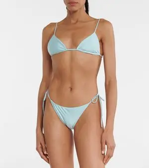 Jade Swim Via Triangle Bikini Top - Blue