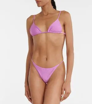 Jade Swim Via Triangle Bikini Top - Pink