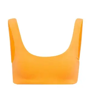 Jade Swim Rounded Edges Bikini Top - Orange