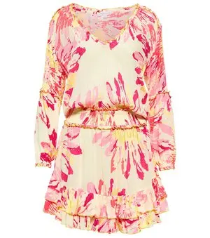 Poupette St Barth Ilona Floral Minidress - Yellow