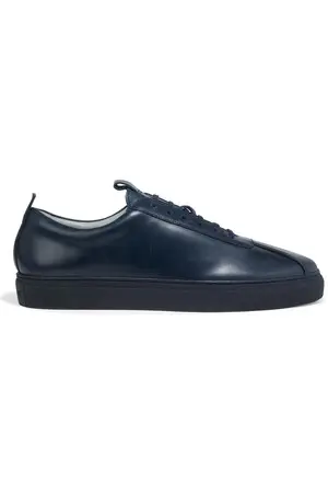 Grenson Canvas And Leather Sneakers - Black