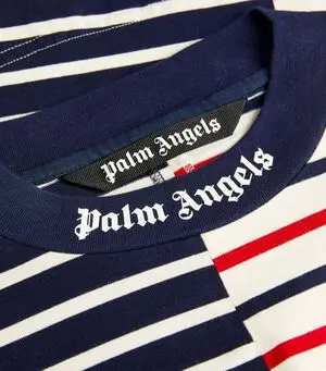 Palm Angels Oversized Striped Logo T-shirt