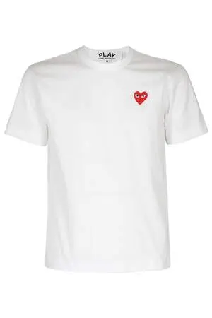 Play Comme Des Garcon Red Heart White